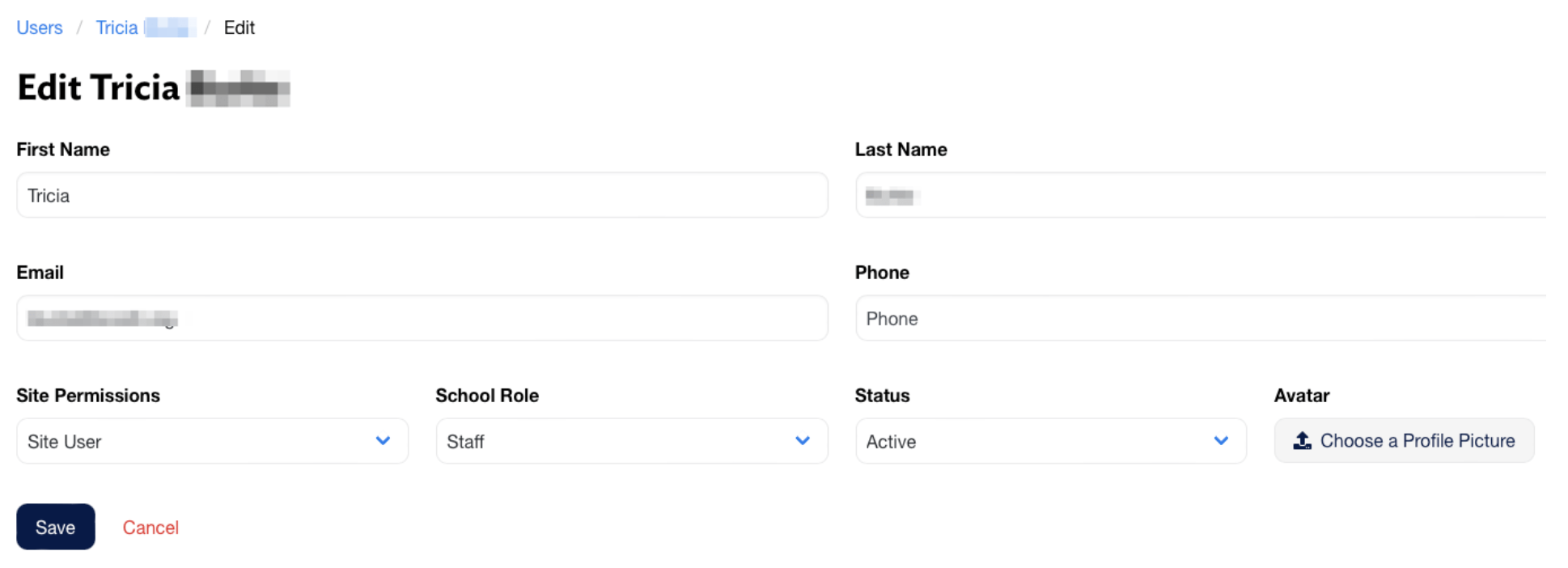 Editing Staff Profiles – FranklinCovey Education