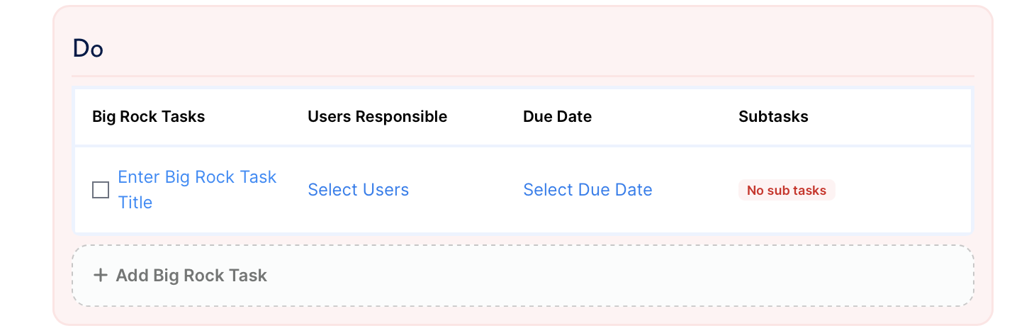 Adding a Big Rock Task on a Team Action Plan – FranklinCovey Education