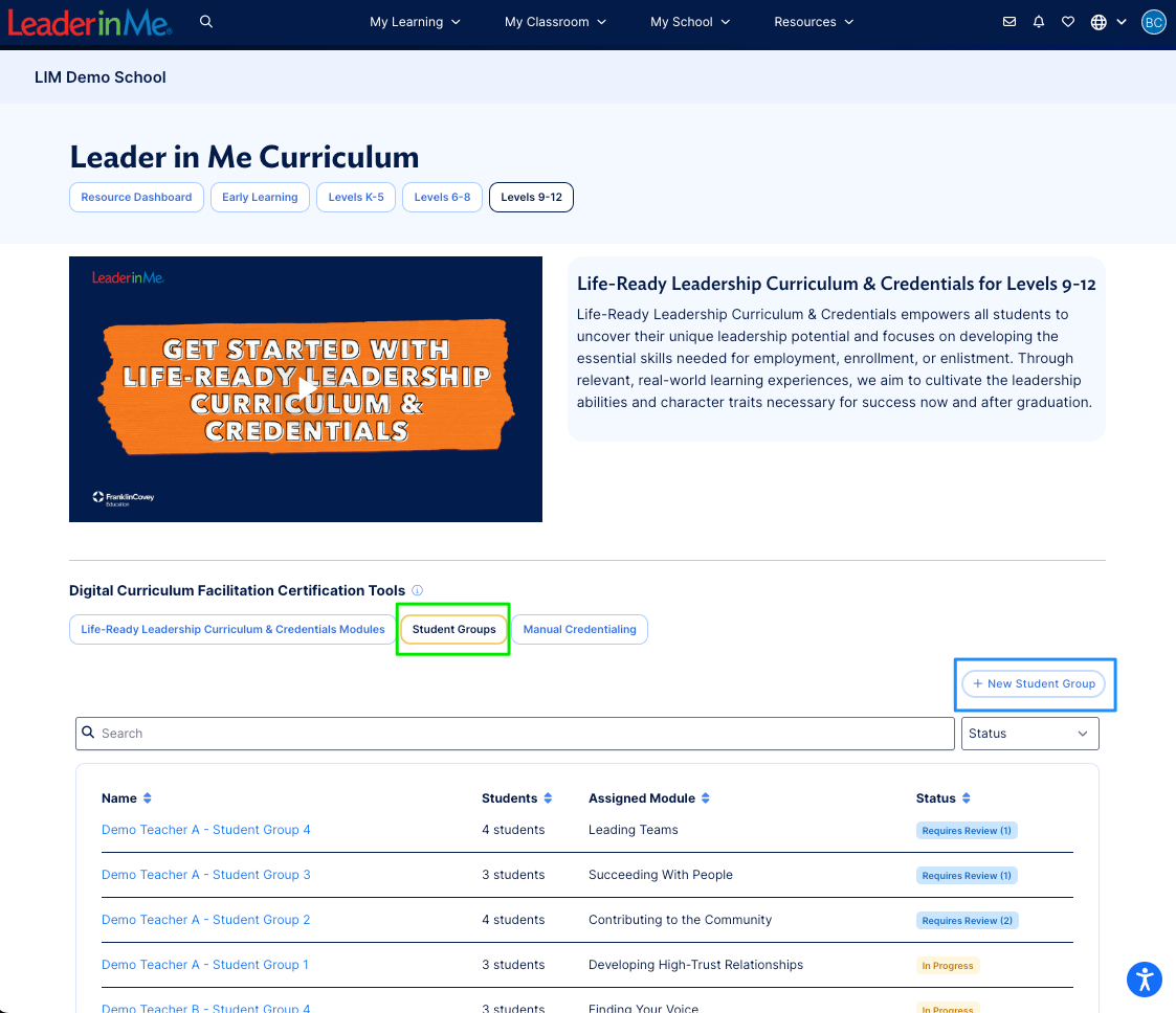 Creating, Updating, and Inviting to Student Groups – FranklinCovey ...